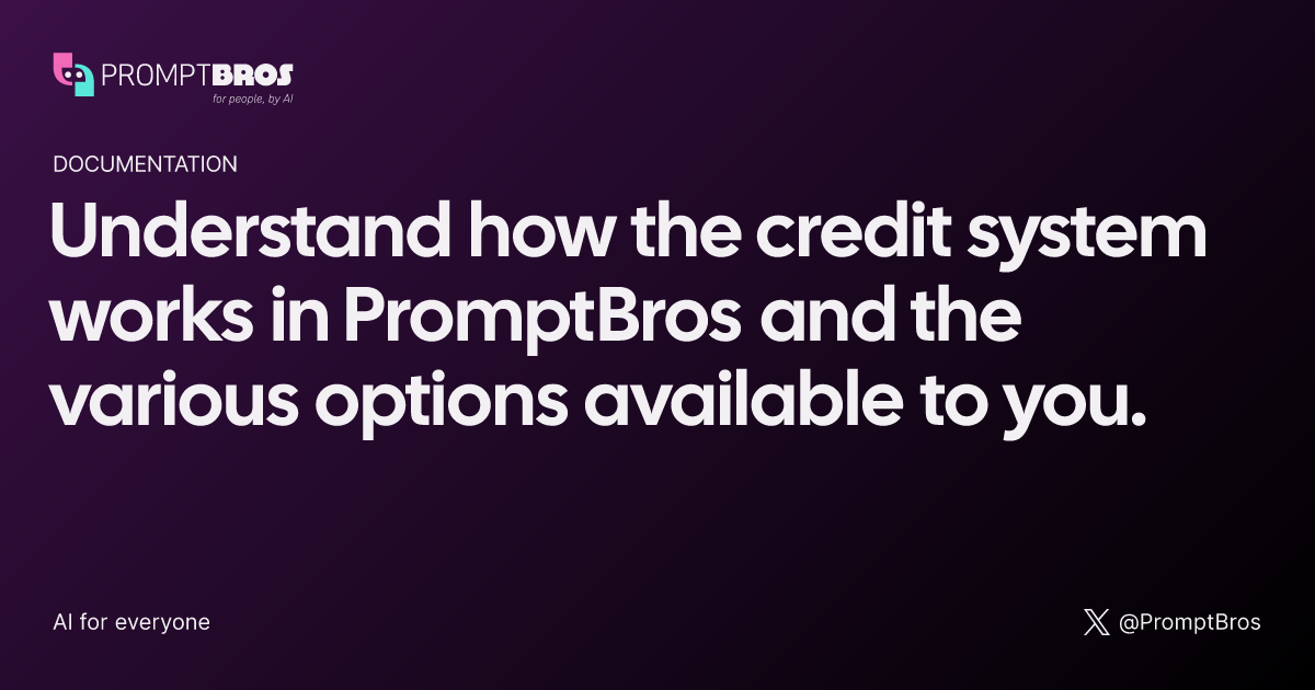 Credits and Payments | PromptBros